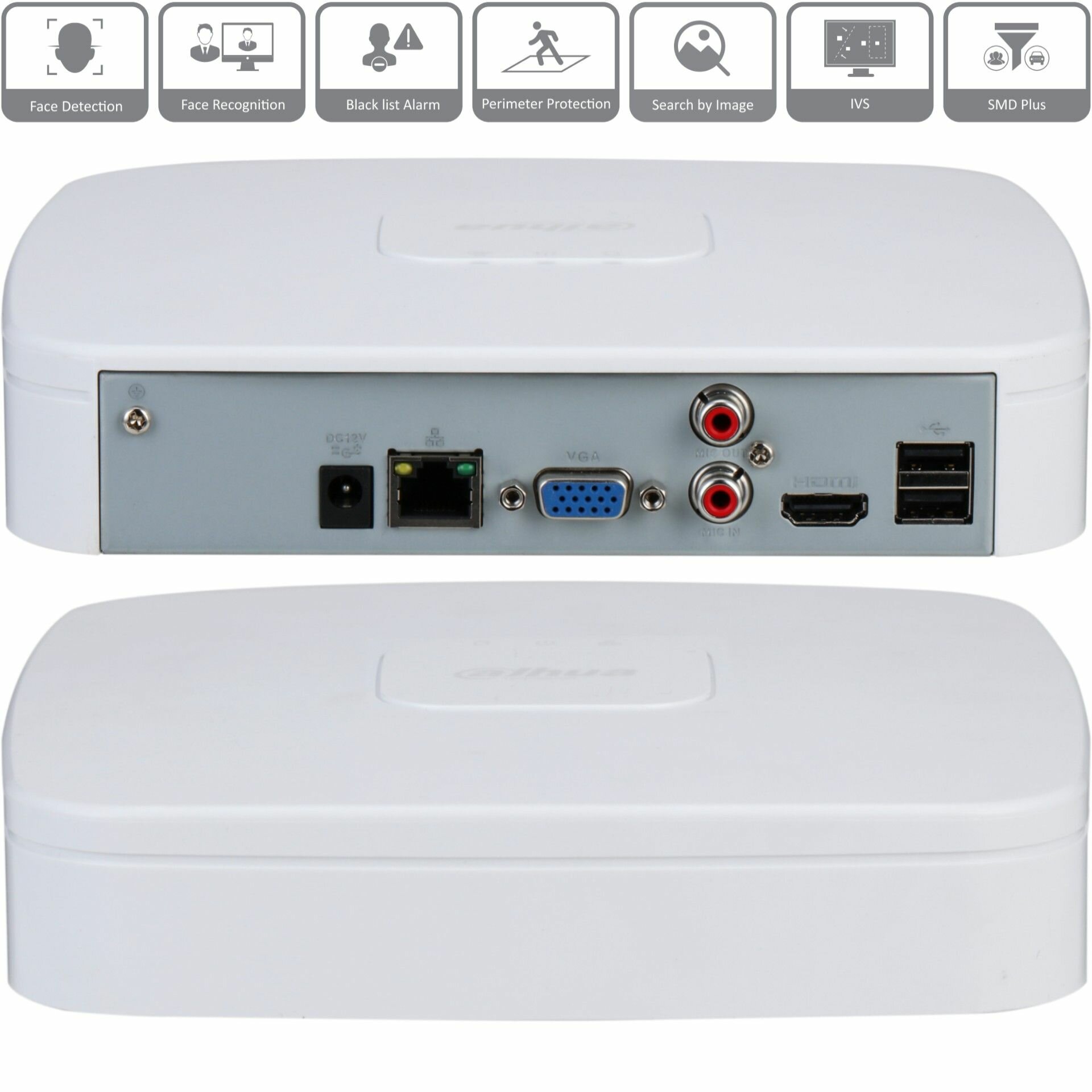 Dahua DH-NVR2108-I2 - 8 канальный видеорегистратор IP для камер видеонаблюдения, NVR регистратор сетевой