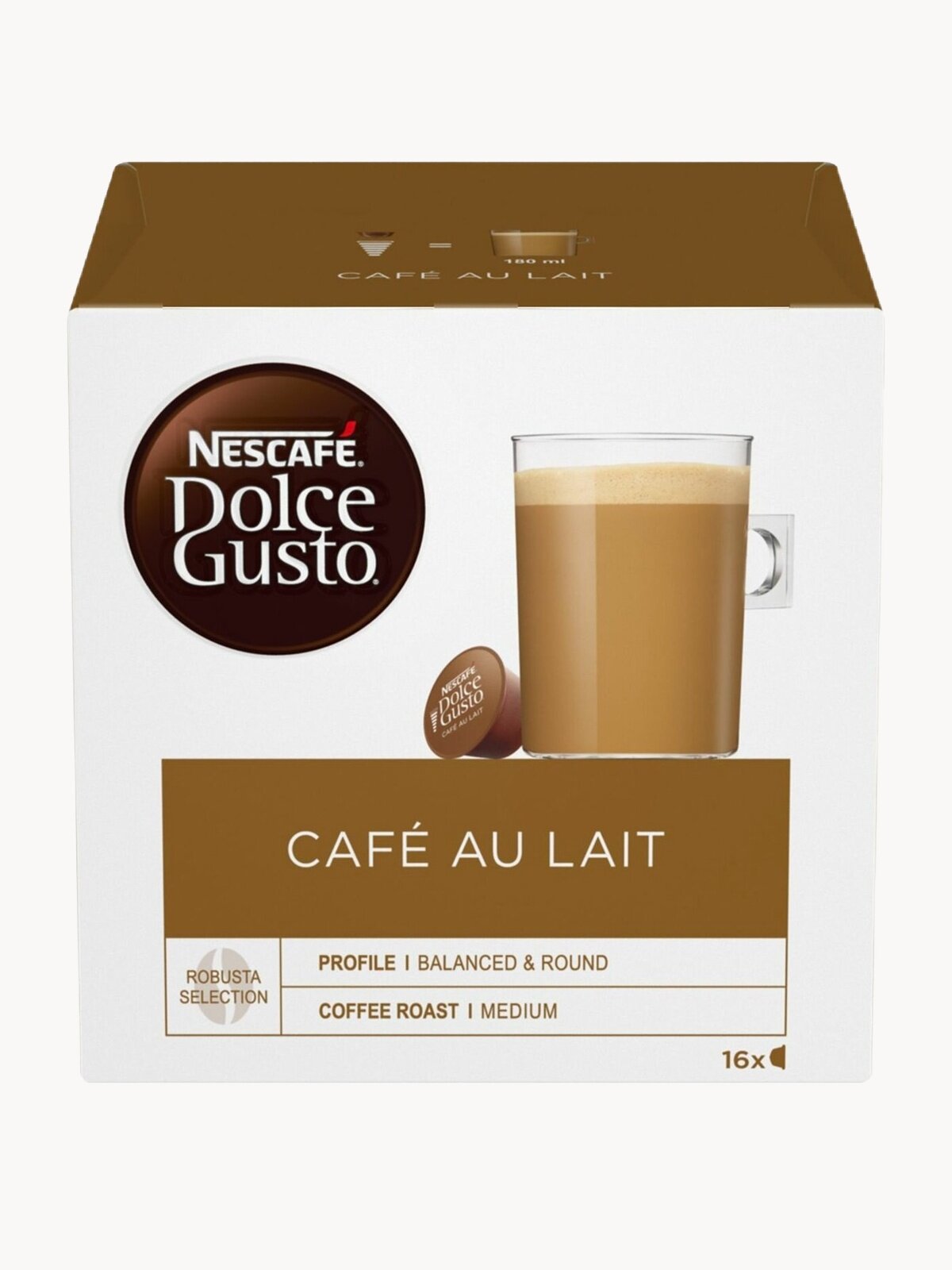 Кофе в капсулах Nescafe Dolce Gusto Cafe Au Lait, 16 шт