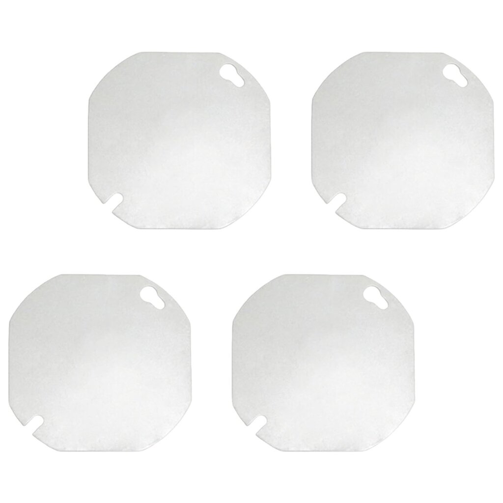 Упаковка из 4-х восьмиугольных электрических коробок с металлической распределительной коробкой с крышкой