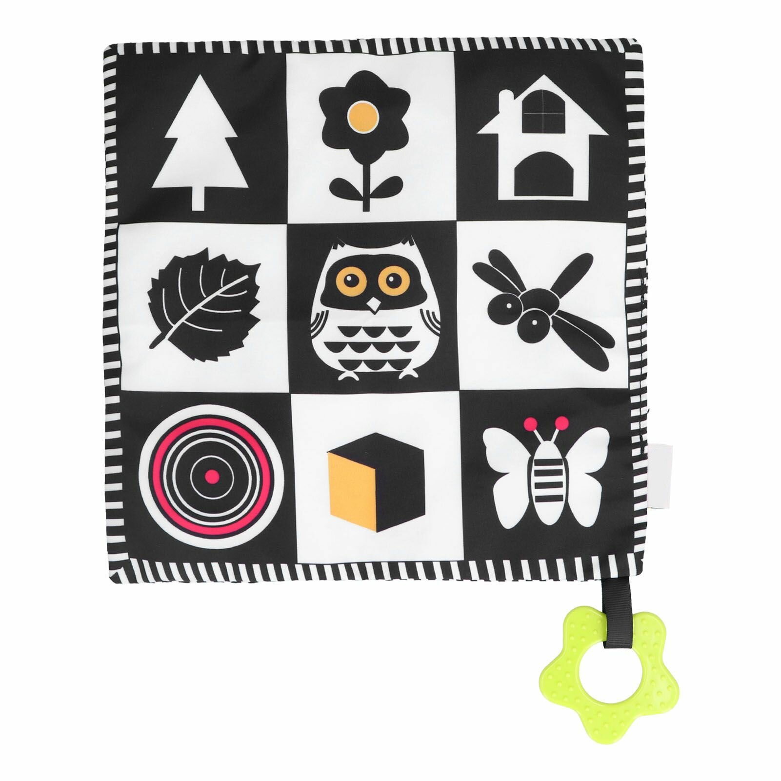 Мягкий успокаивающий детский плед с животным-совой и прорезывателем для малышей, 25.5 x 25.5 см, от 0 до 4 лет