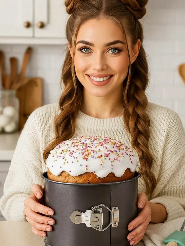 Форма для выпечки круглая разъёмная раздвижная для пасхального кулича