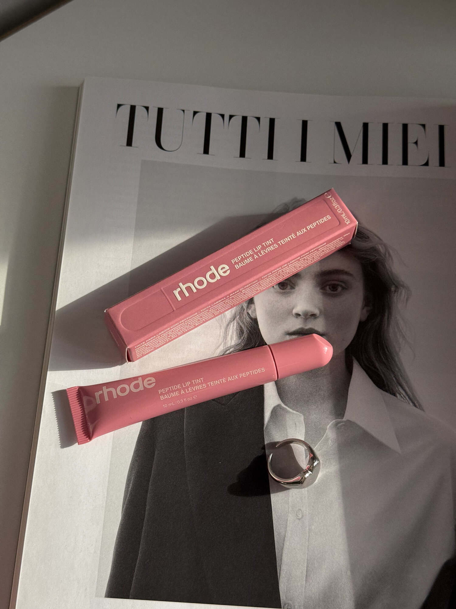 RHODE Peptide Lip Tint - тинт для губ с пептидами, toast - rose taupe