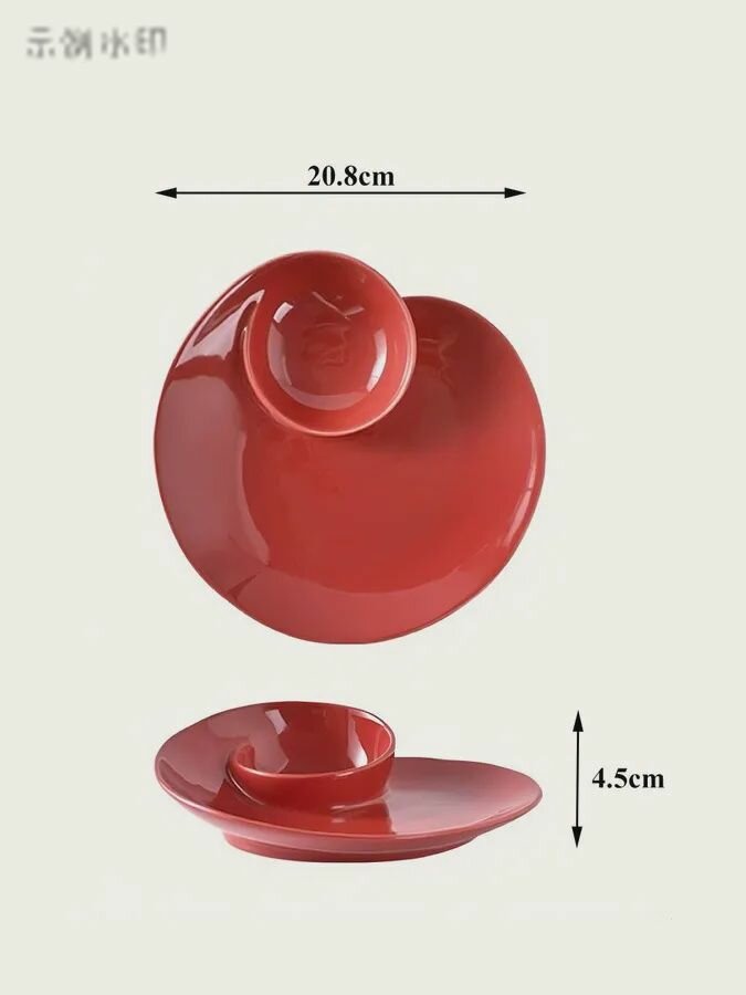 Тарелка 20.8 см 1 шт красный