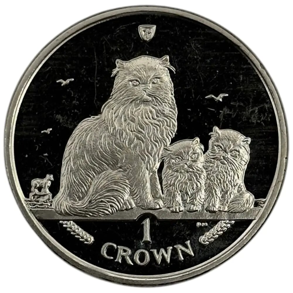 Остров Мэн 1 крона 2005 г. (Кошки - Гималайская кошка) (CN)