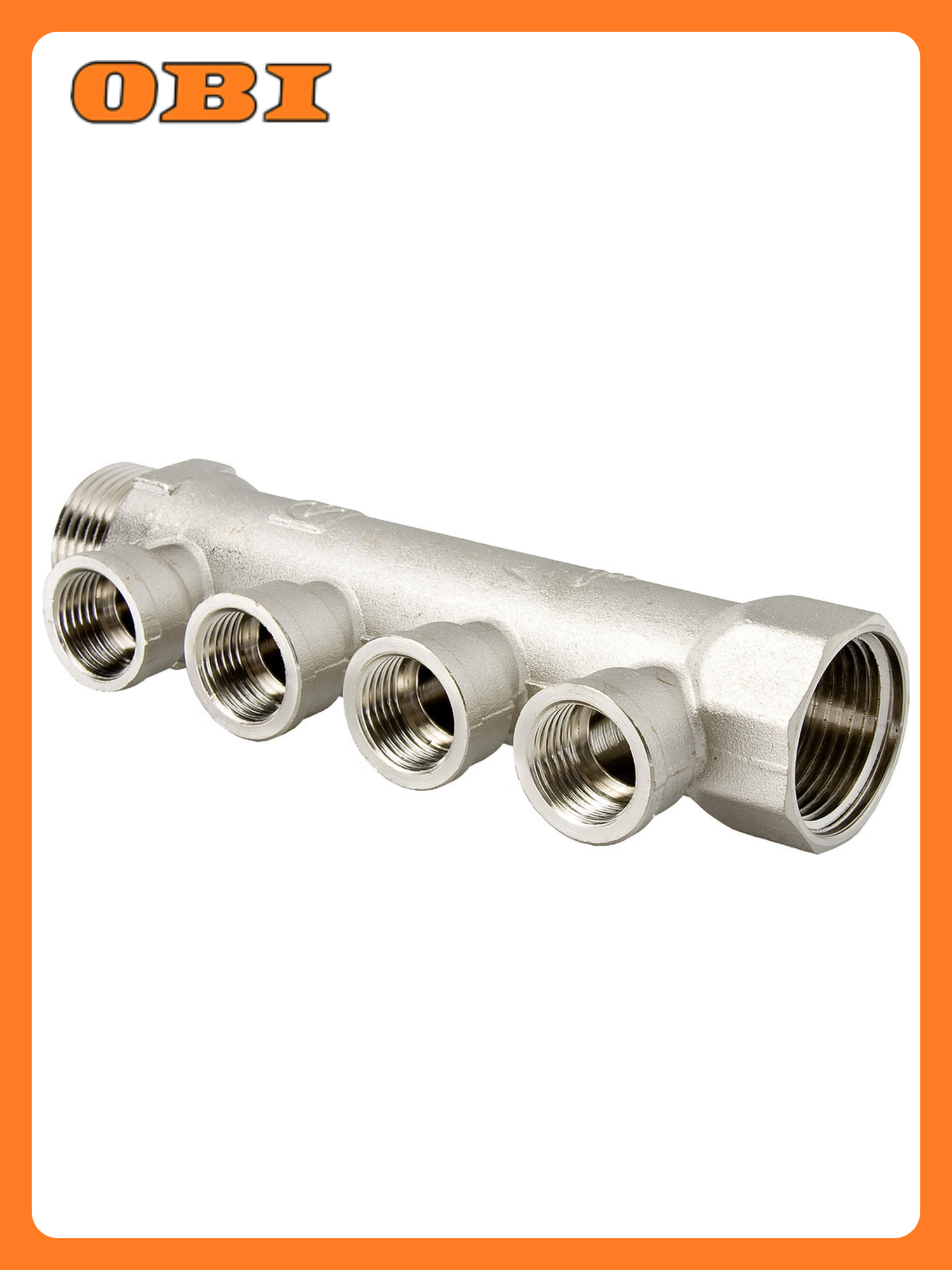 Коллектор латунь никелированная VALTEC 1"-1/2"