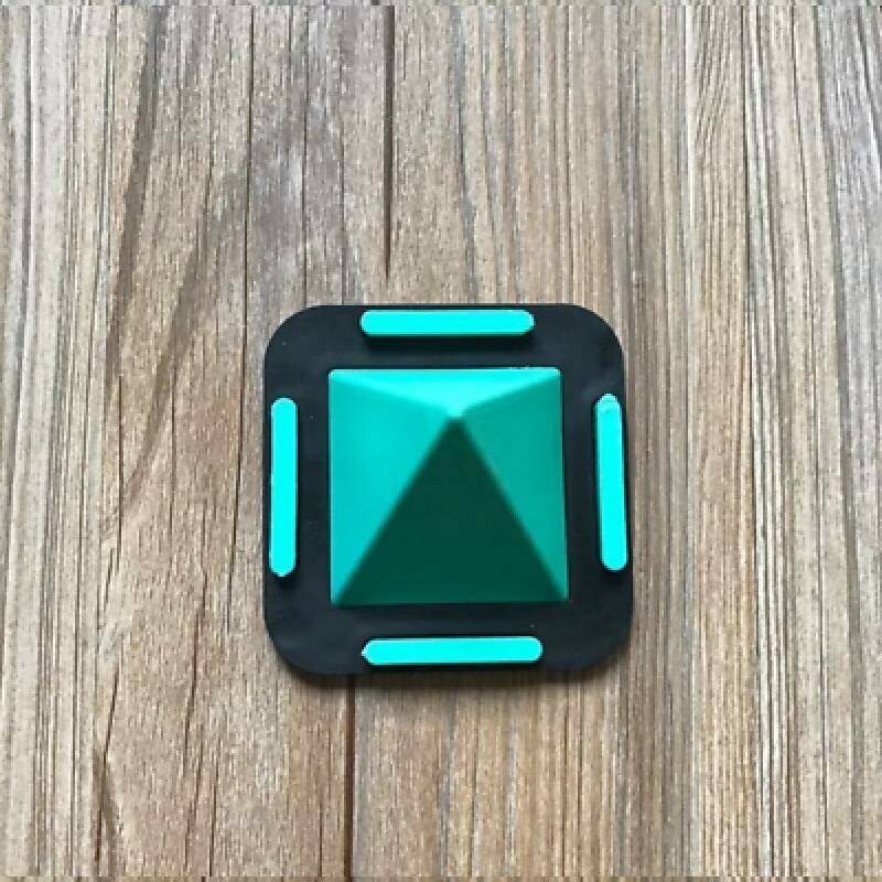 Hands-free pyramid phone and tablet stand silicone multi-color desktop holder green