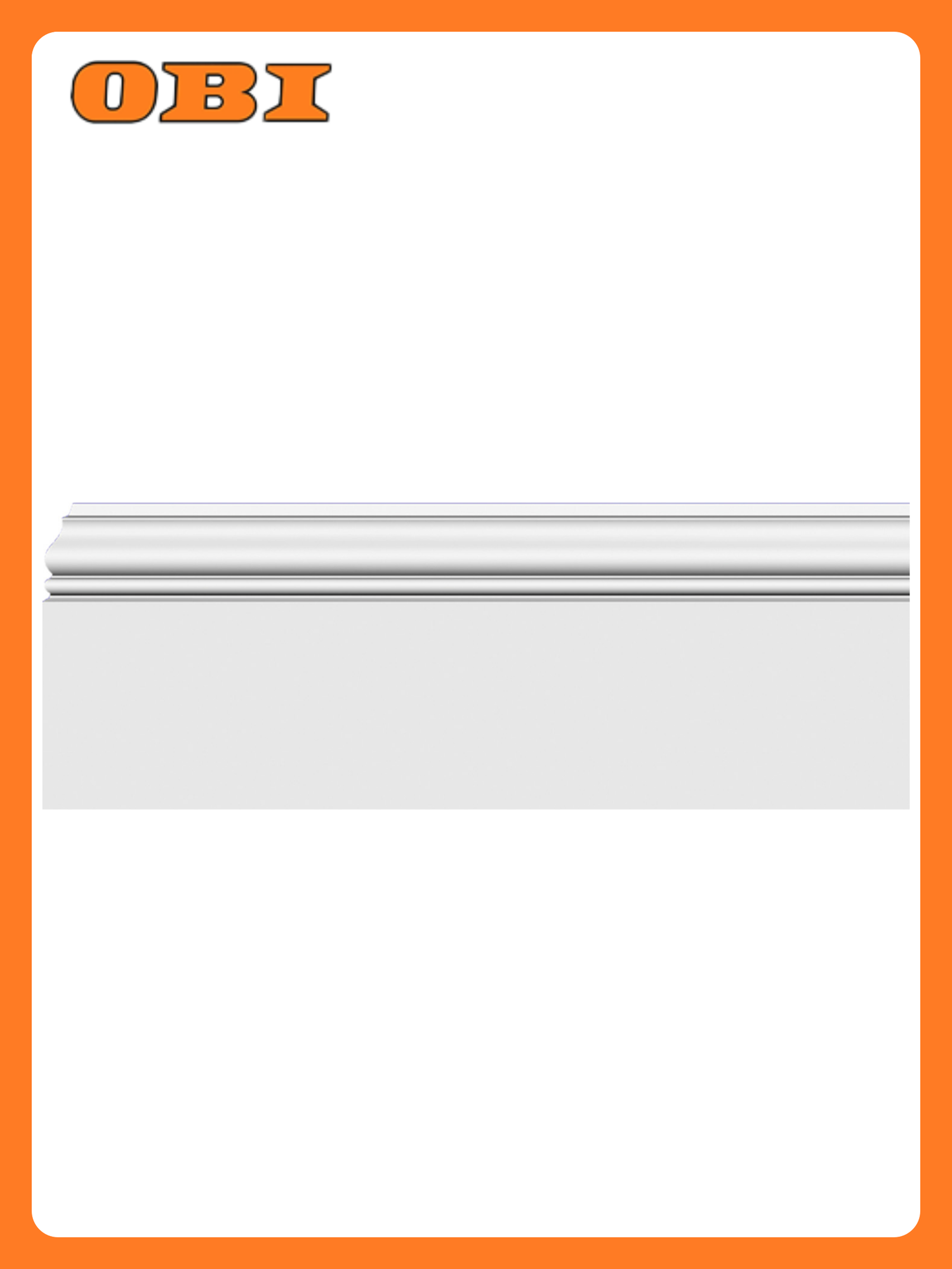 Напольный плинтус Format 10002DF, влагостойкий, дюрополимер, белый