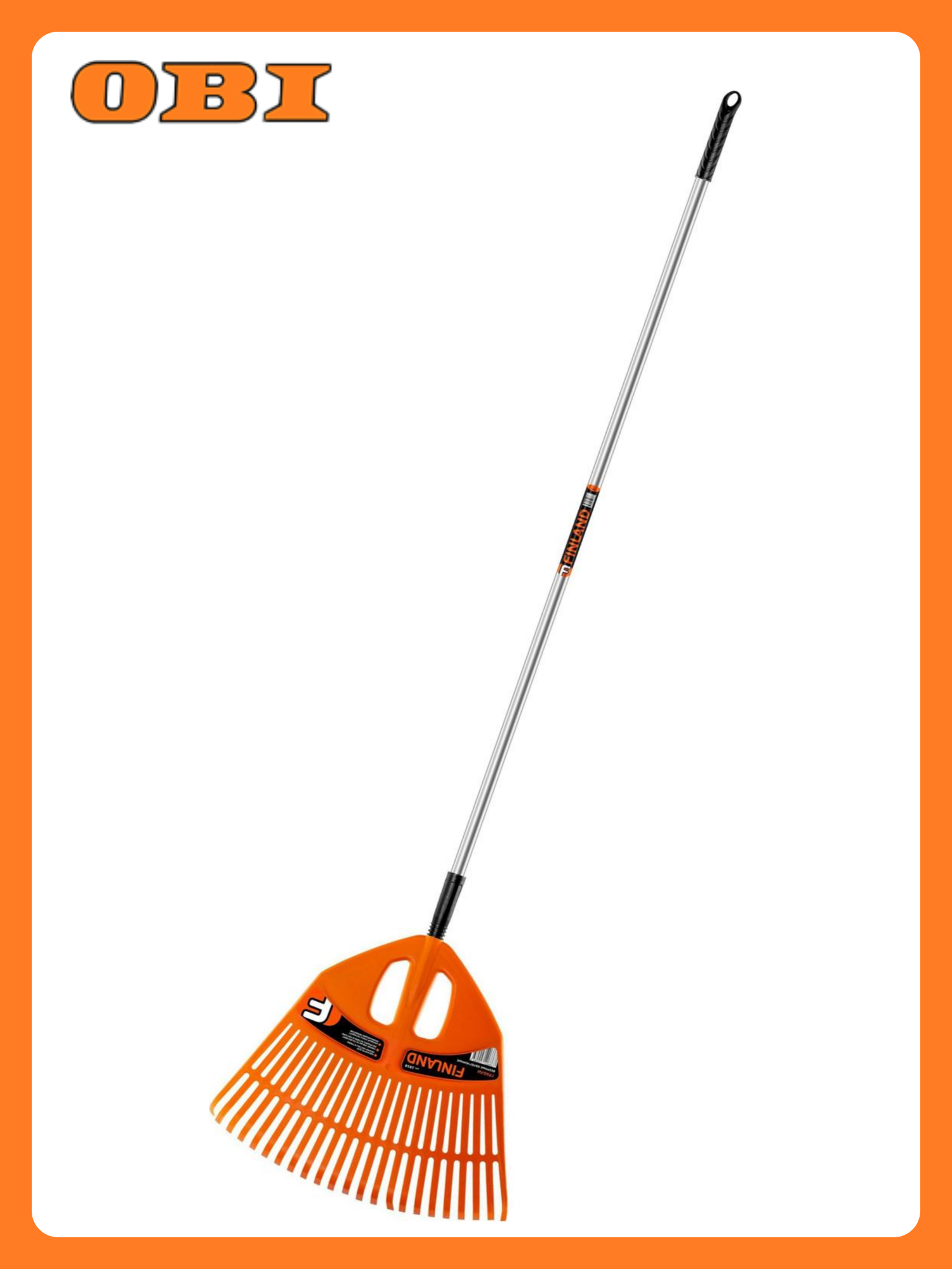 Грабли FINLAND 1818, веерные, 23 зубца, длина 50 см, оранжевые