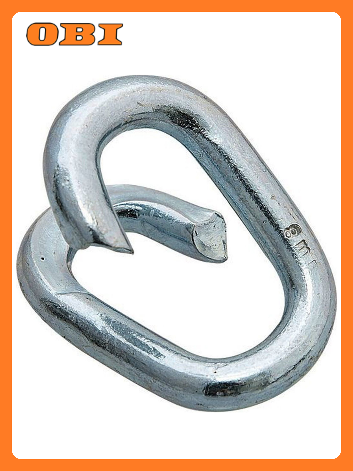 Соединитель цепей, нержавеющая сталь, ПВХ покрытие, серебристый, 2 шт