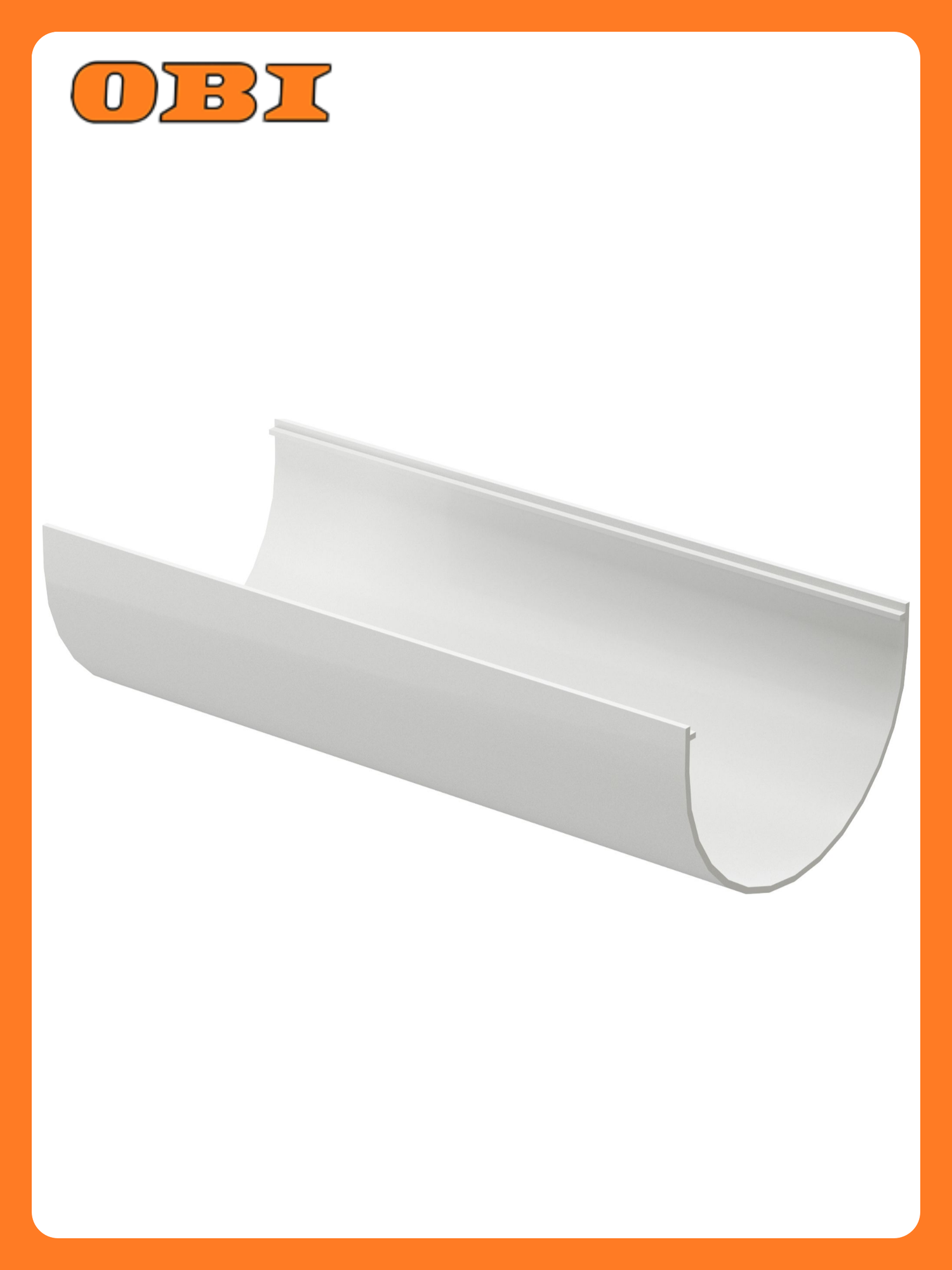 Желоб водосточный Docke STANDARD, поливинилхлорид, диаметр трубы 80мм, 2м, белый