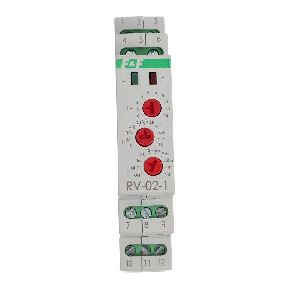 Реле времени Евроавтоматика F&F RV-02-1 с задержкой выключения, 4 режима работы, вход, включения