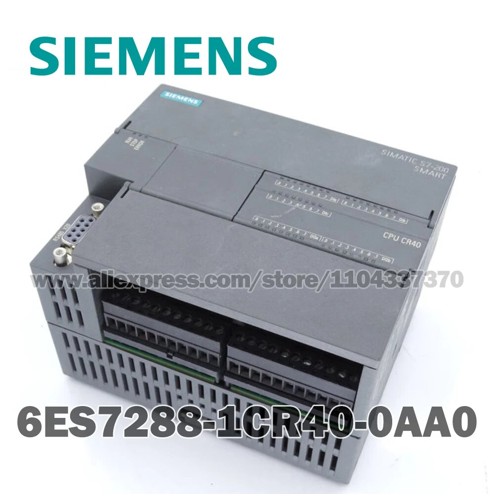 SIEMENS SIMATIC S7-200 SMART, CPU CR40, компактный процессор, встроенный вход/вывод переменного/постоянного тока: 24 DI, 24 В постоянного тока 6ES7288-1CR40-0AA0 6ES72881CR400AA0