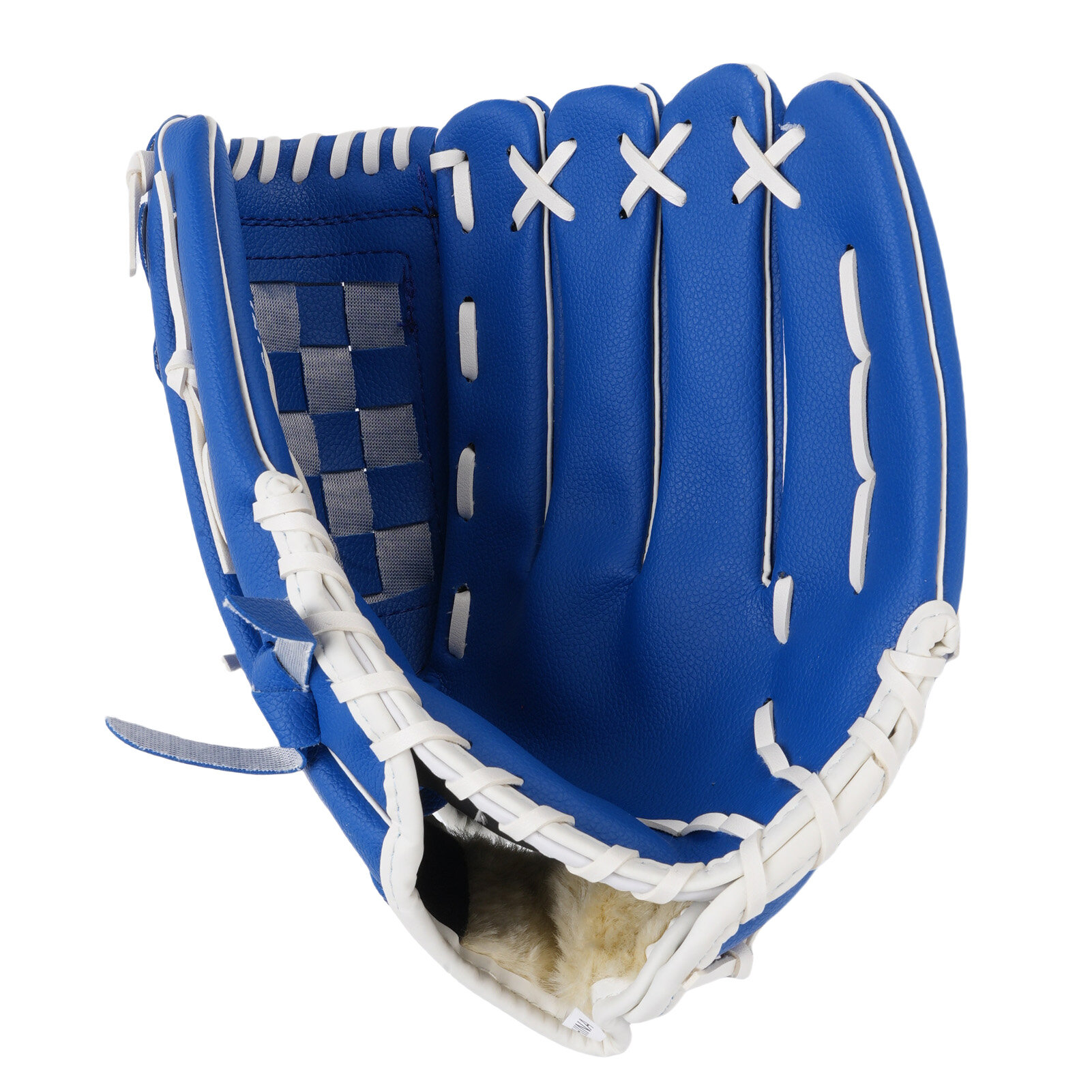 Спортивная бейсбольная перчатка для взрослых и детей, кожаная, дышащая, для бейсбола и софтбола, тренировочная, синяя, 24,1 см/9,5 дюйма.