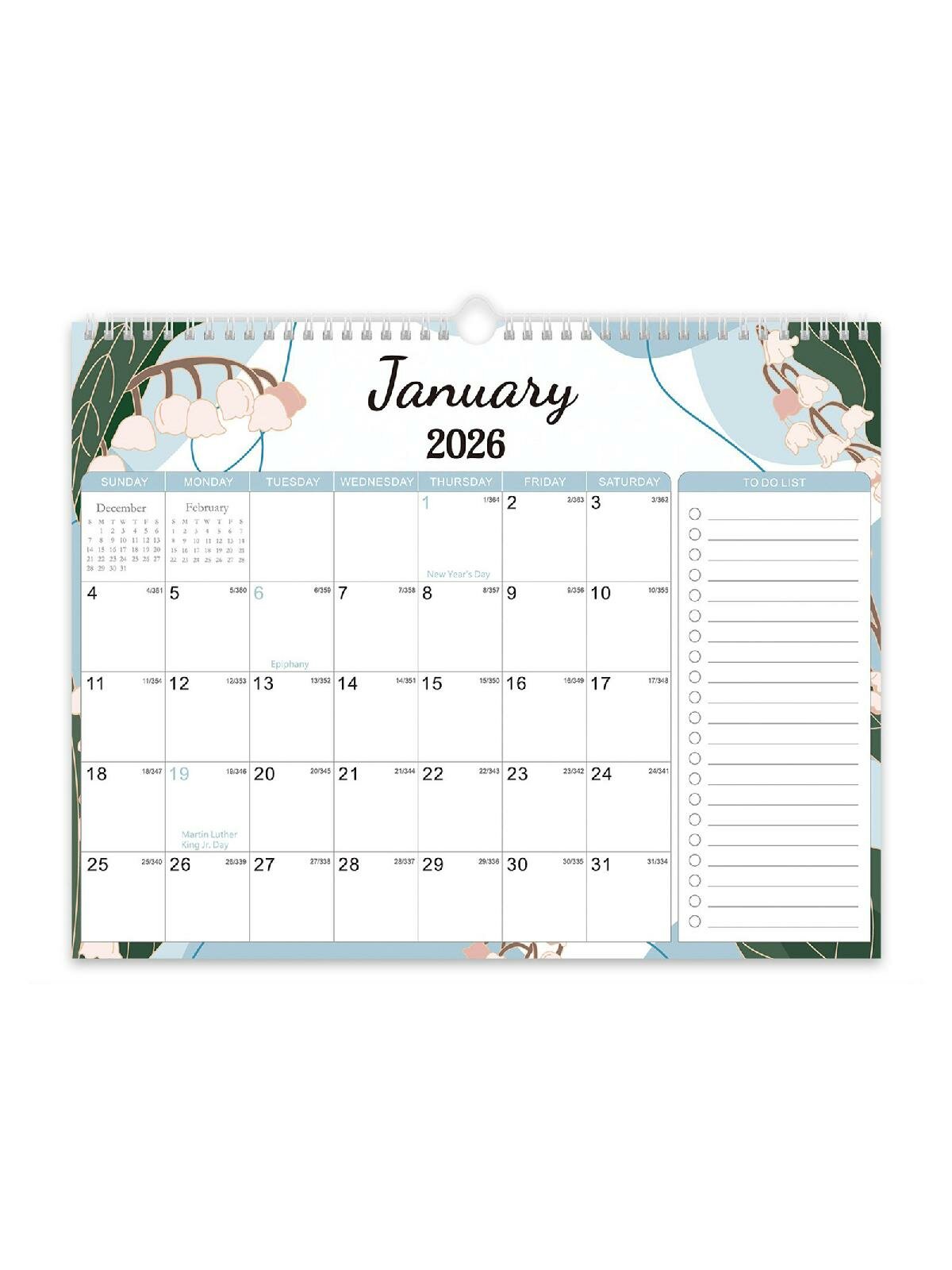 Настенный календарь на 2026-2027 годы с января 2026 по июнь 2027 года с двумя катушками