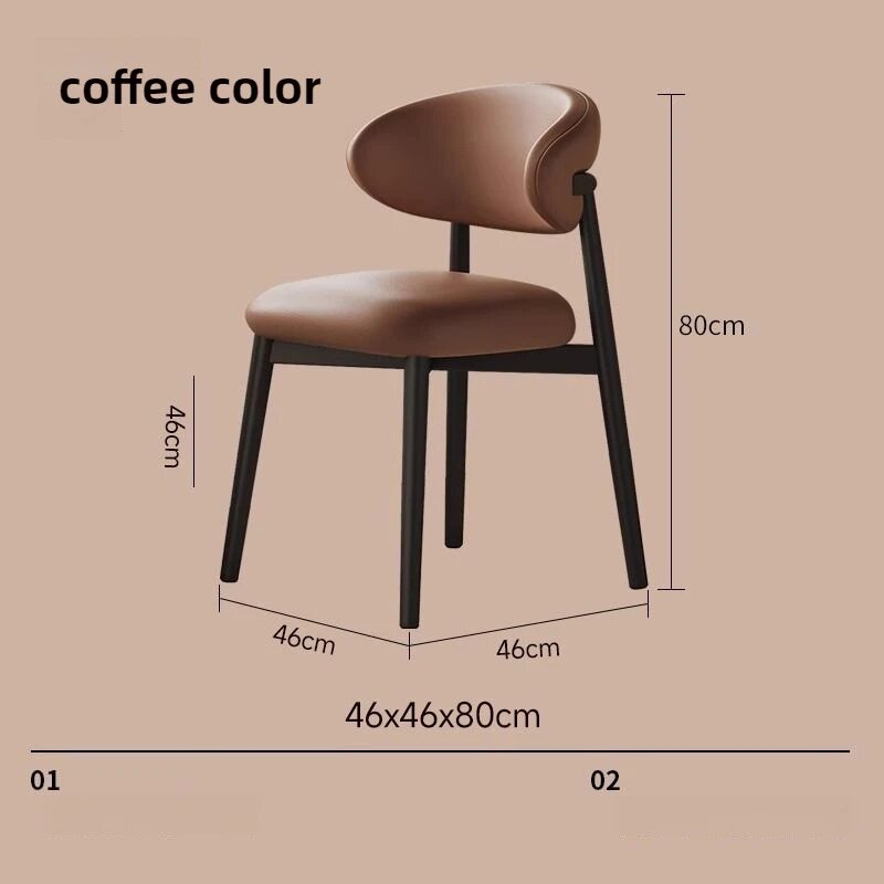 Современный дизайн, обеденный стул, домашний светильник, роскошный стул для ресторана, мягкая сумка с изогнутой спинкой, обеденный стул, скандинавская мебель для столовой Brown