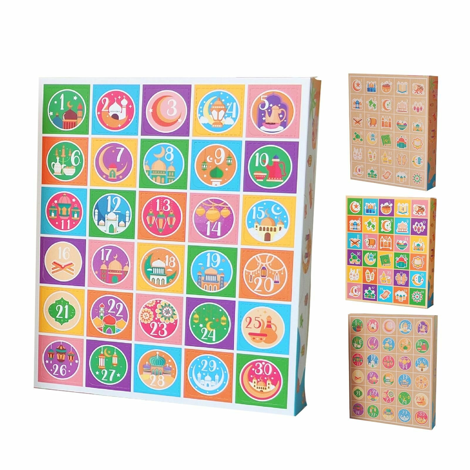 Календари Обратного отсчета на 30 Дней с Пустыми коробками