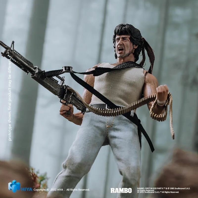 Фигурка коллекционная Рэмбо "Rambo Первая кровь" от Hiya Toys, коллекционный набор, оригинал