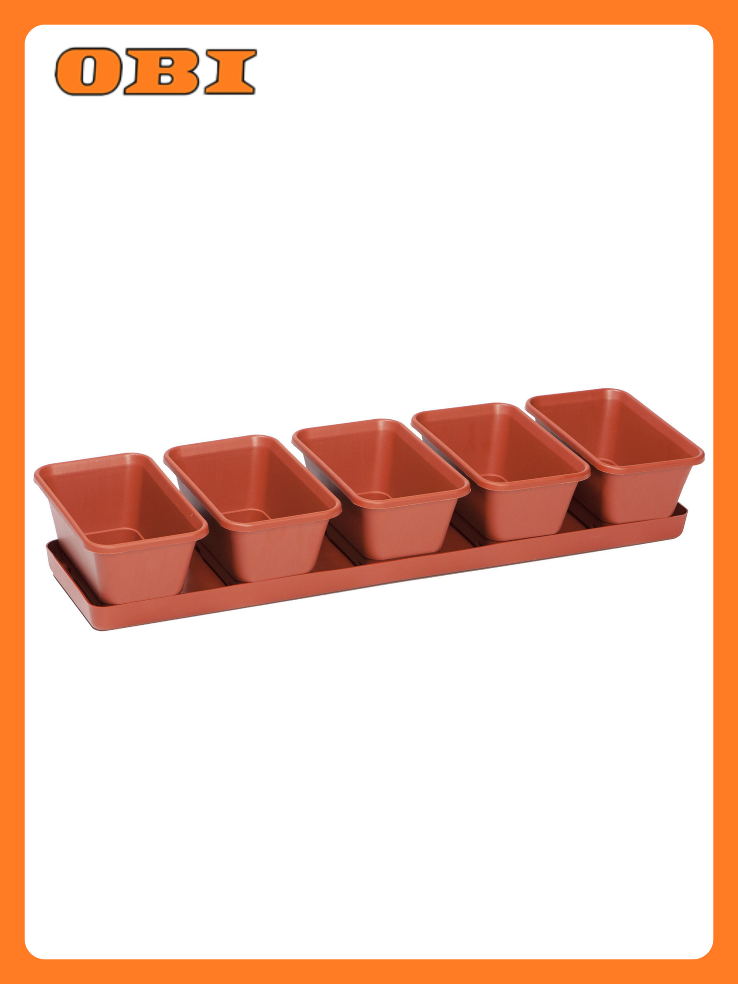 Горшок DAREL мини-сад 53х16,5х8,5 см полипропилен коричневый