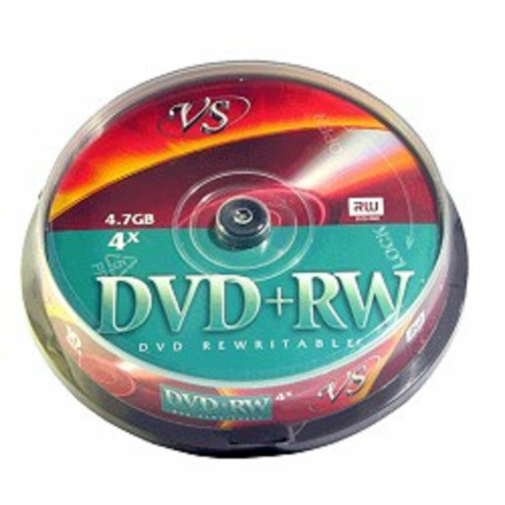 Vs Диски DVD+RW 4.7Gb, 4x, Cake Box 10шт. 620632