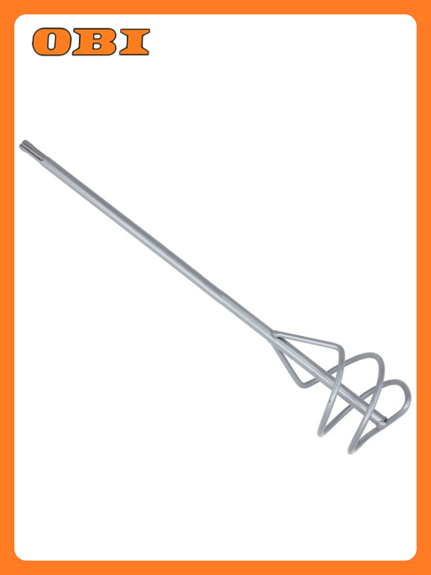 Насадка-миксер оцинкованная КЭС 80х400 мм, червячного типа, хвостовик SDS+