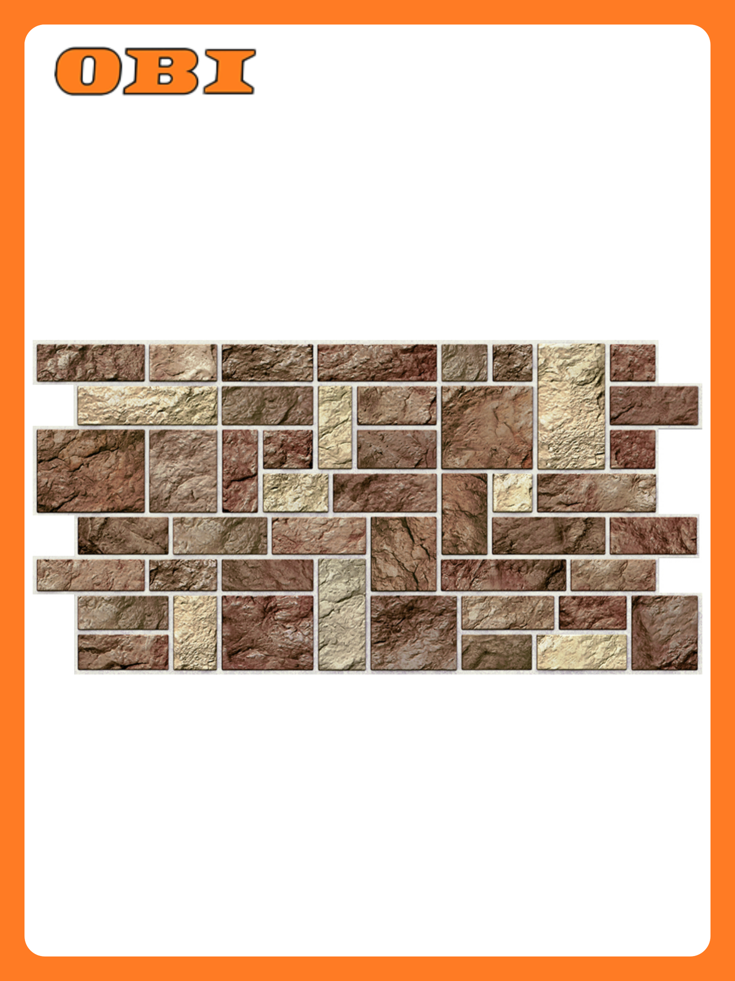 Панель ПВХ листовая 0,3мм камень "Пиленый коричневый"