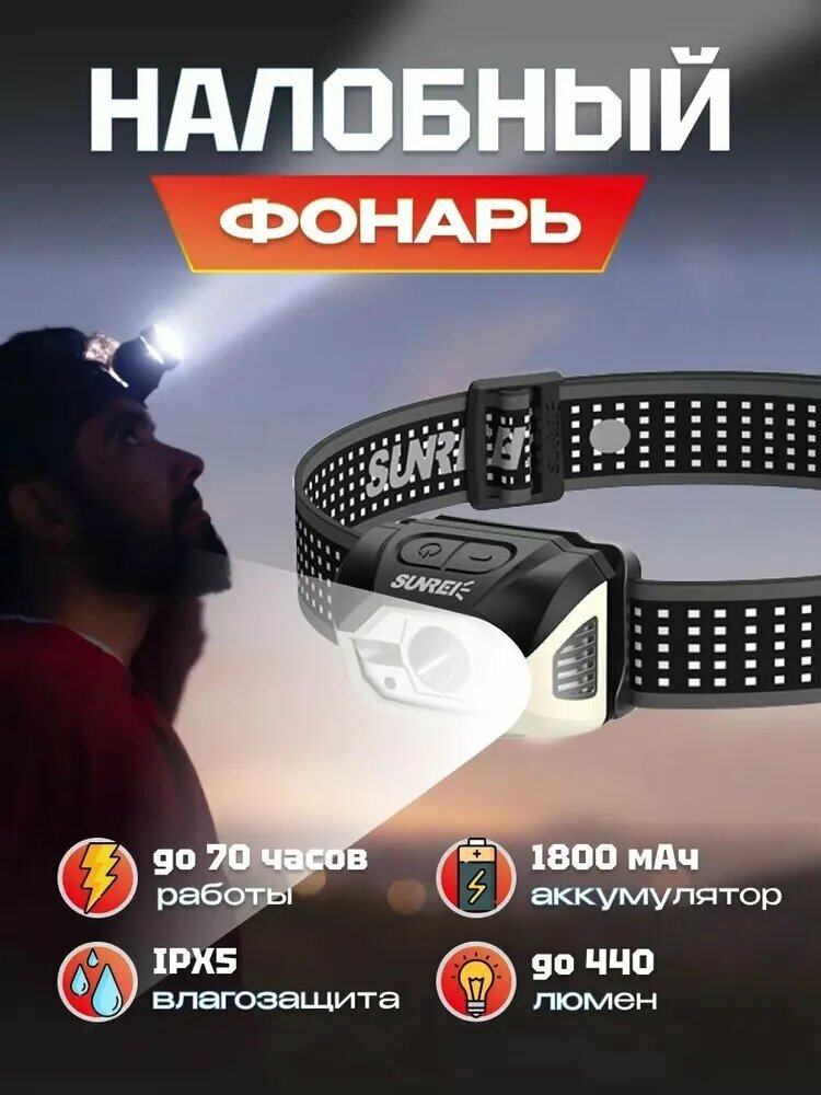 Sunrei Налобный фонарь