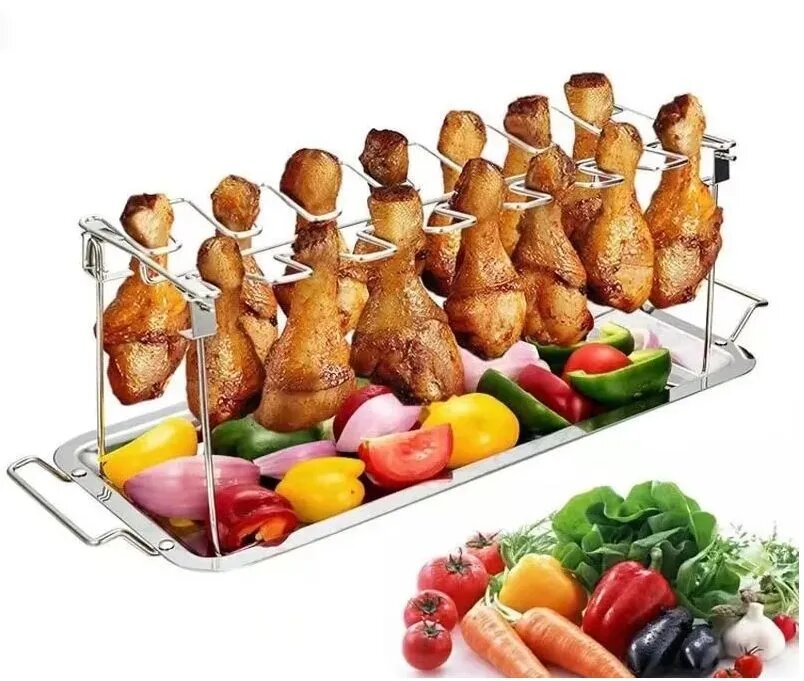 Подставка для куриных ножек и крылышек для гриля, барбекю, духовки, Куриная нога крыло стойки (не включают доски)