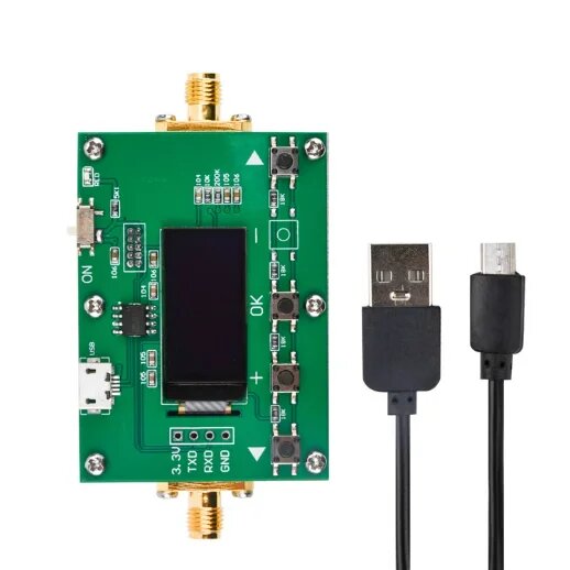 SMA RF 6G регулируемый аттенюатор сигнала 0-31,75 дБ шаг OLED-дисплей корпус с ЧПУ RF модуль