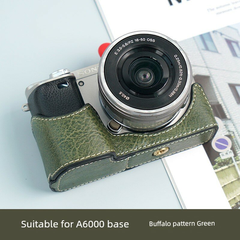 Чехол для камеры Sony A6000 серии с зеленым узором водяного буйвола для компактных зеркальных и беззеркальных моделей