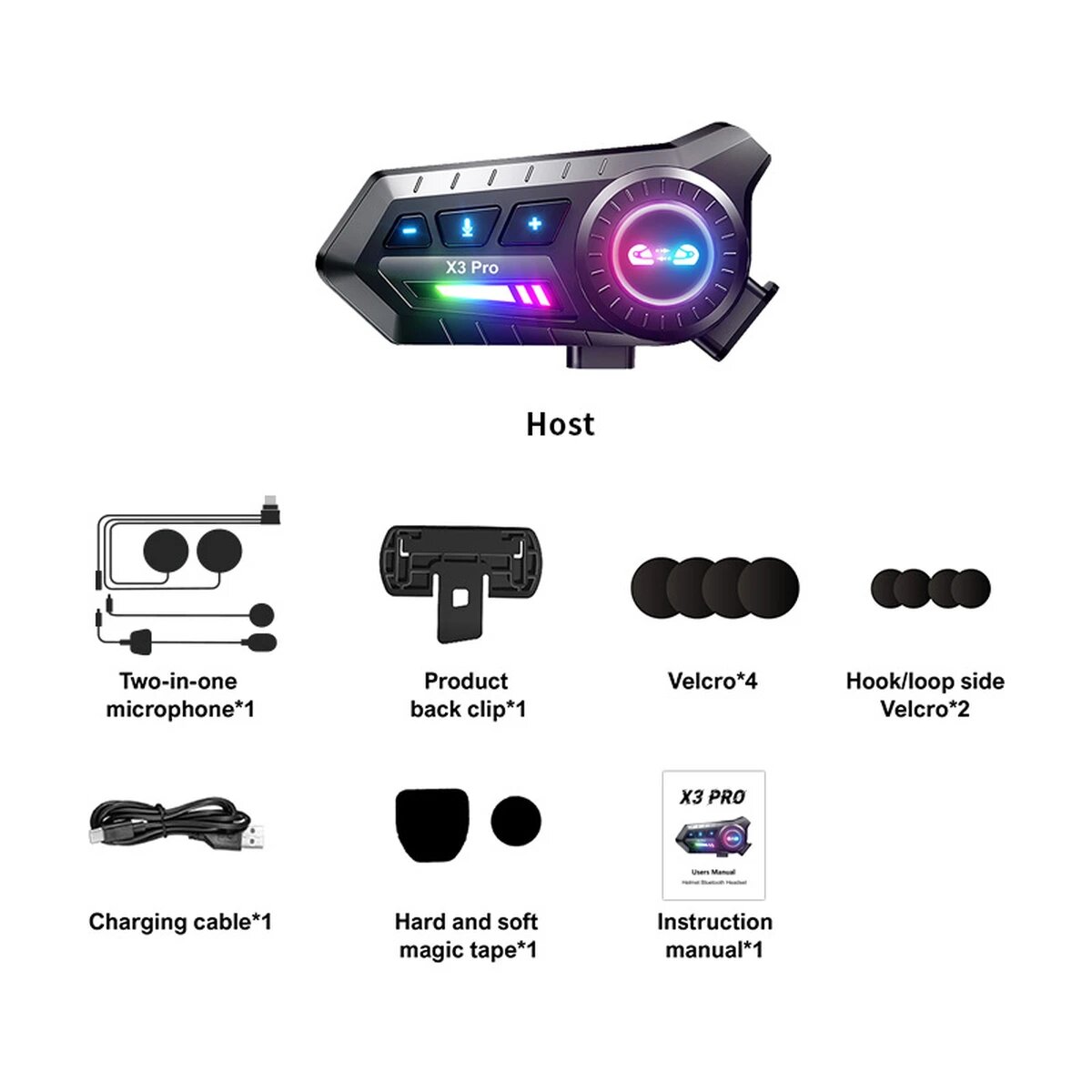 Мото-Bluetooth-гарнитура X3, стерео, 20 ч работы, подключение к двум телефонам, X3-мягкая пшеница + твердая пшеница