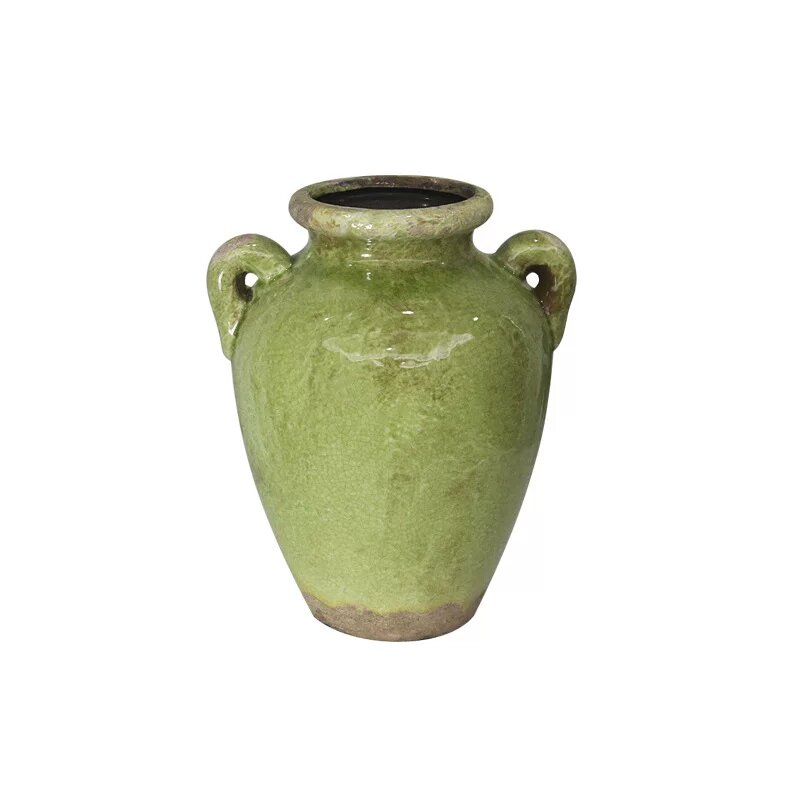 Керамическая ваза в американском деревенском стиле, средиземноморская, французская ретро-ваза, средневековый предмет