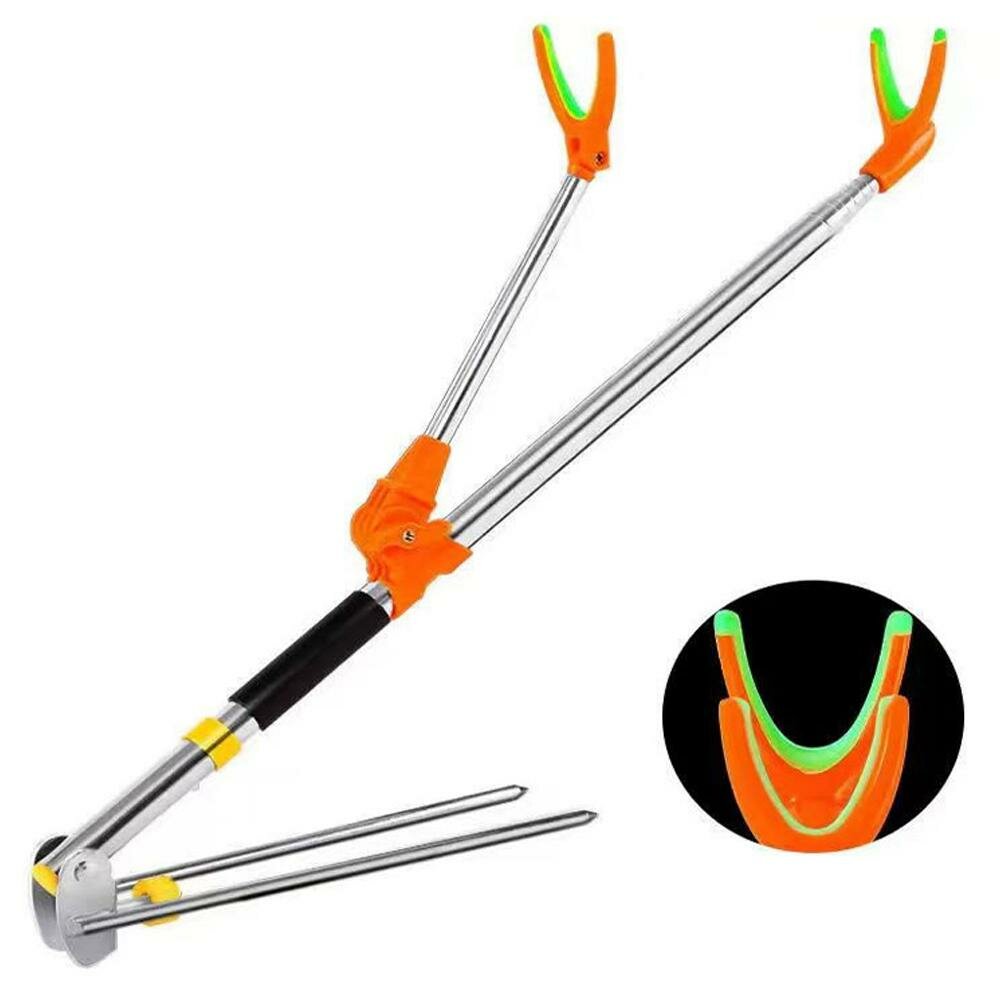 Стойка для удочки, подставка под удочку телескопическая, держатель, рыболовная стойка для спиннинга.