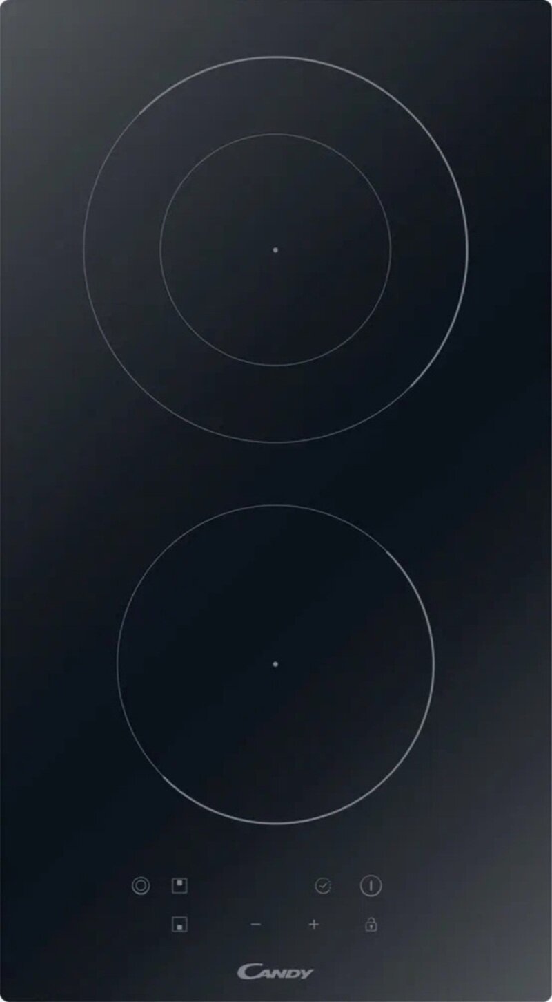 Варочная панель CANDY "Domino" CEHDD30TCT/1, чёрная, 2 конфорки