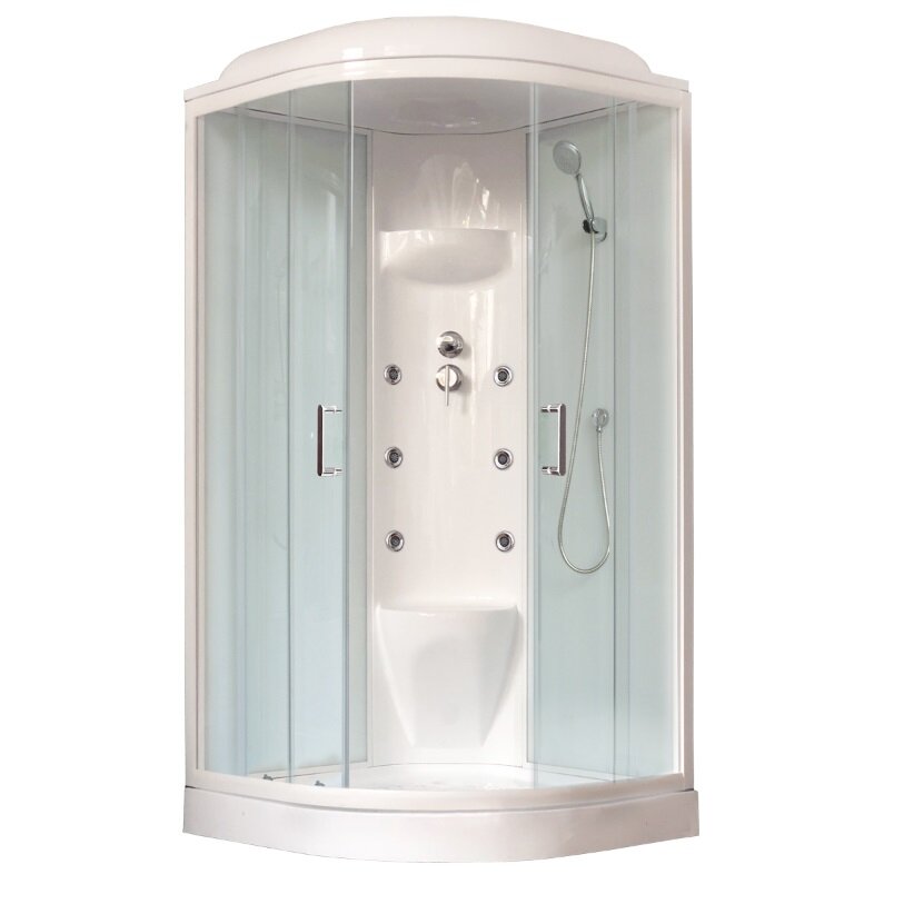 Душевая кабина Royal Bath 100HK7-WT белое/прозрачное