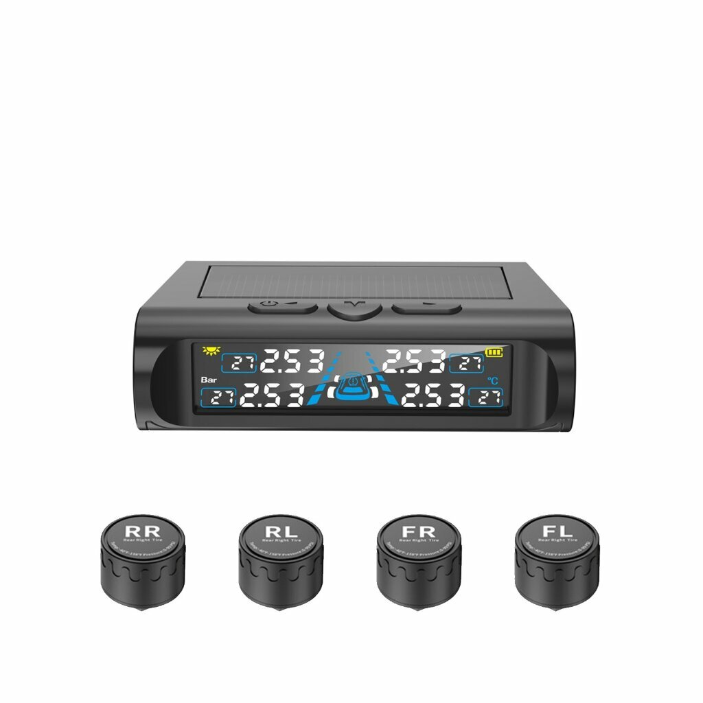 Универсальный солнечный датчик давления и температуры в шинах