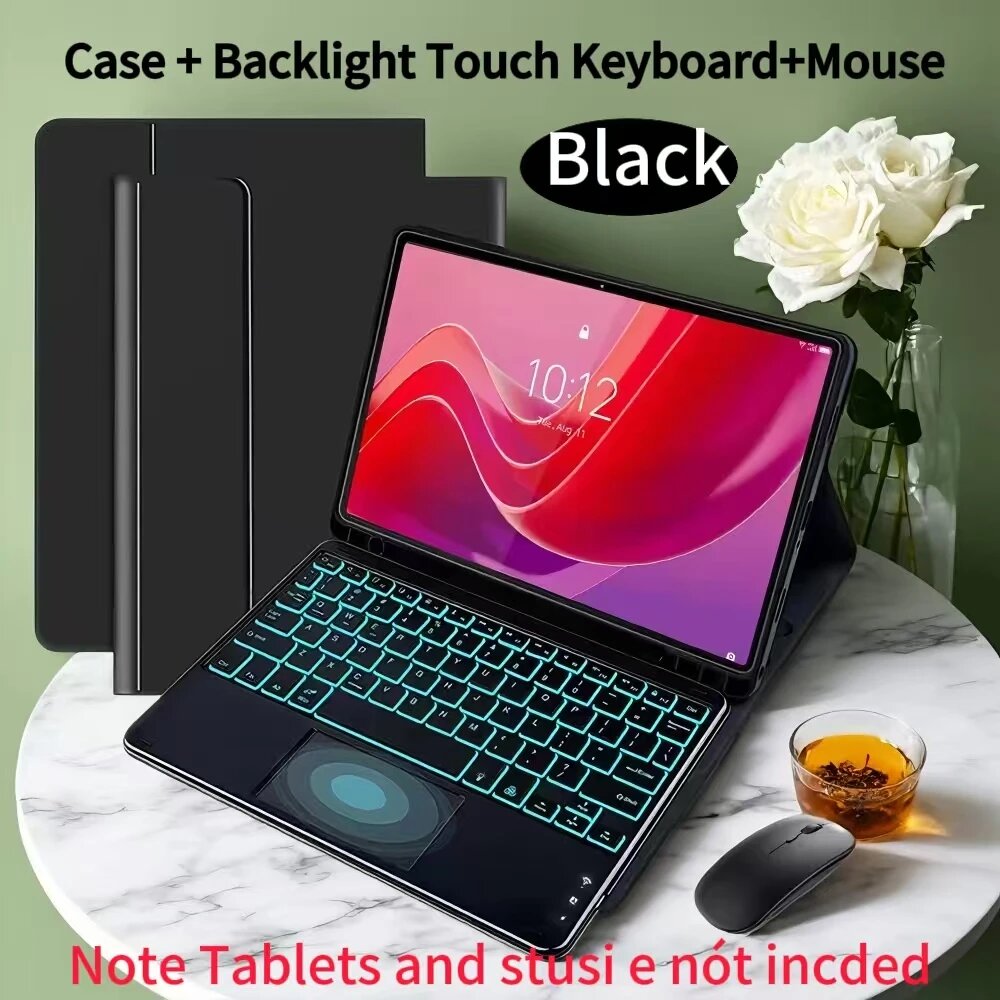 Черный чехол для Lenovo Xiaoxin Pad 11 с Bluetooth-клавиатурой и мышью, Russian