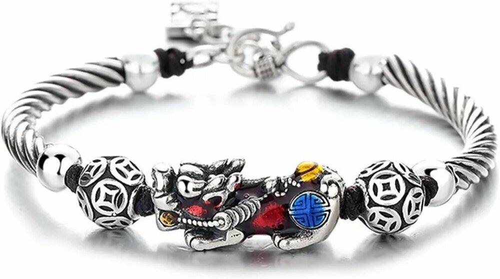 Браслет Фэн-Шуй Пи Сю Серебра 999 Пробы, Регулируемые Браслеты-амулеты На Удачу