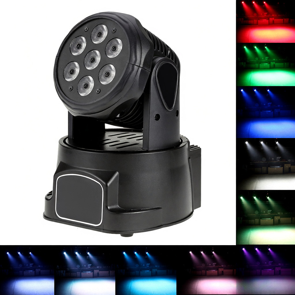 DMX-512 Мини-Подвижная Голова Свет RGBW LED Сценический Свет 4 в 1 9/14 Каналов 105W AC 100-240V Звук-Активный Стробоскоп для Пати Диско Шоу