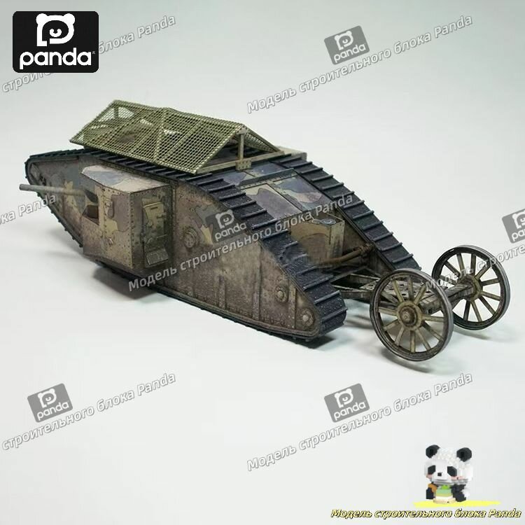 1:35, Британская марка. Танк I, бумажная модель, подарок