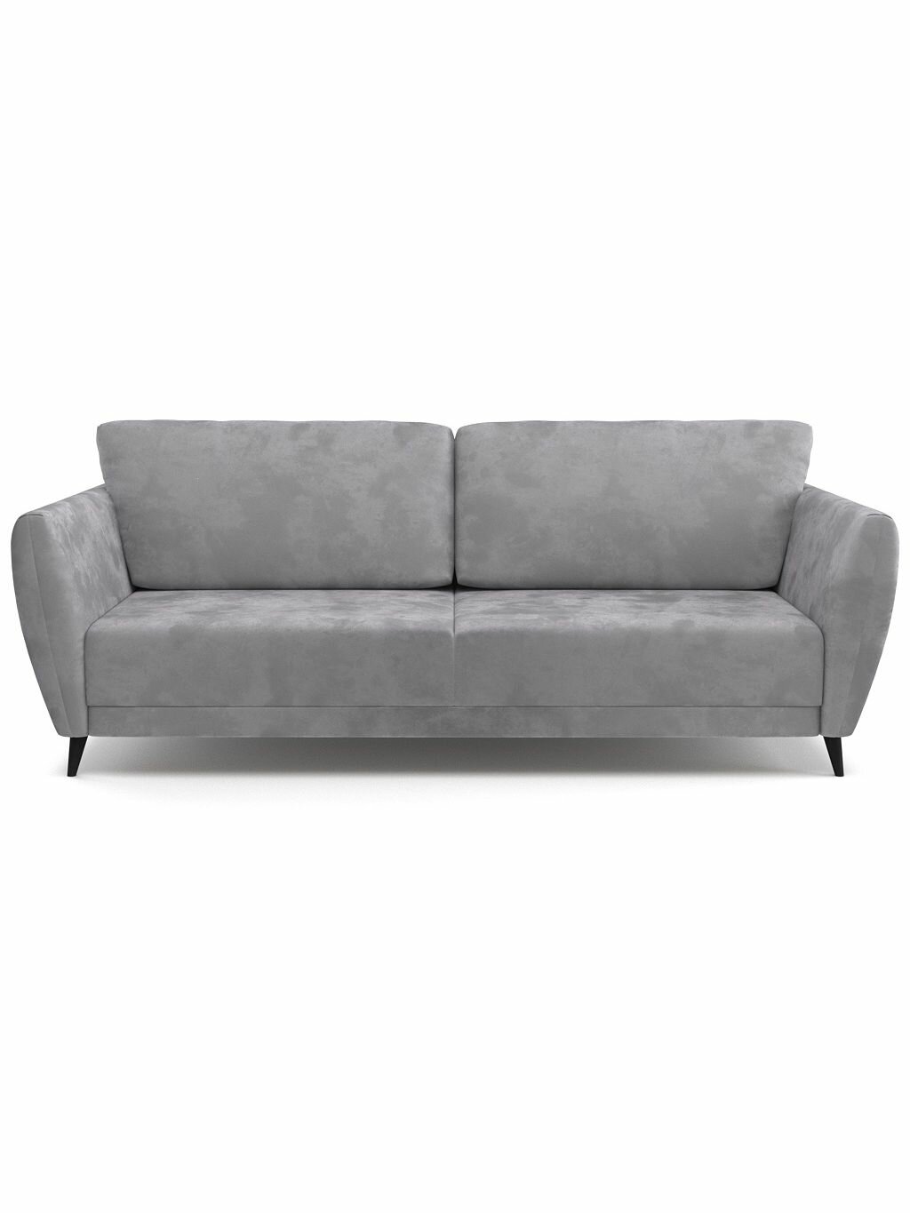 Диван-кровать раскладной PUSHE Фабьен СП, велюр серый Nebby 316