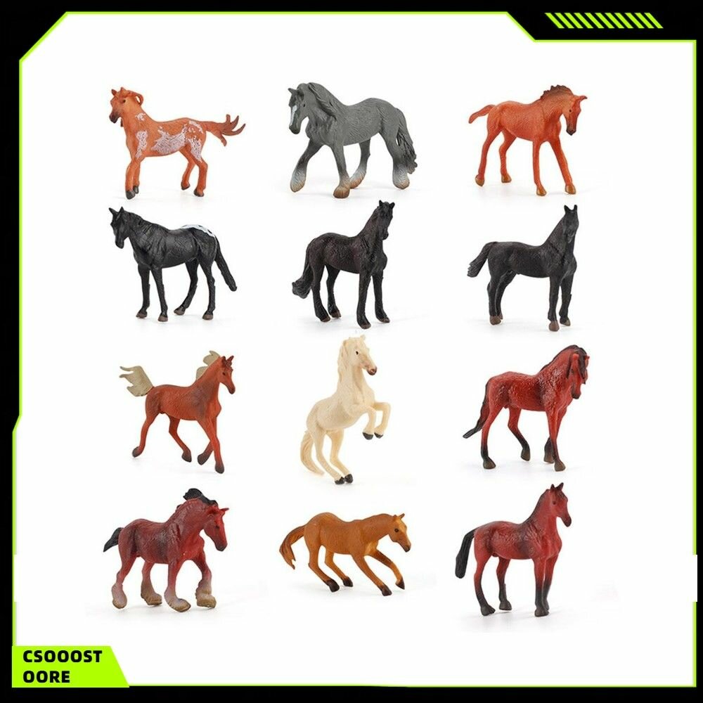 12 мини-лошадей ПВХ, модели, развивающий набор
