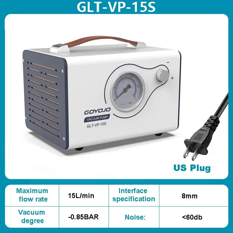 Вакуумный насос GLT-VP-15S, US Plug
