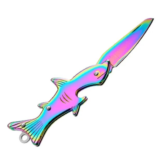 Миниатюрный складной нож Creative Shark для кемпинга и активного отдыха, портативный нож-резак, быстросъемный брелок для фруктов, карманный нож.