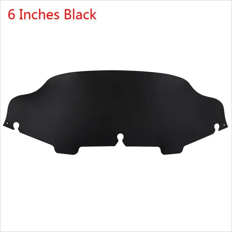 Ветровой дефлектор ветрового стекла мотоцикла, черный, 6 Inch Black