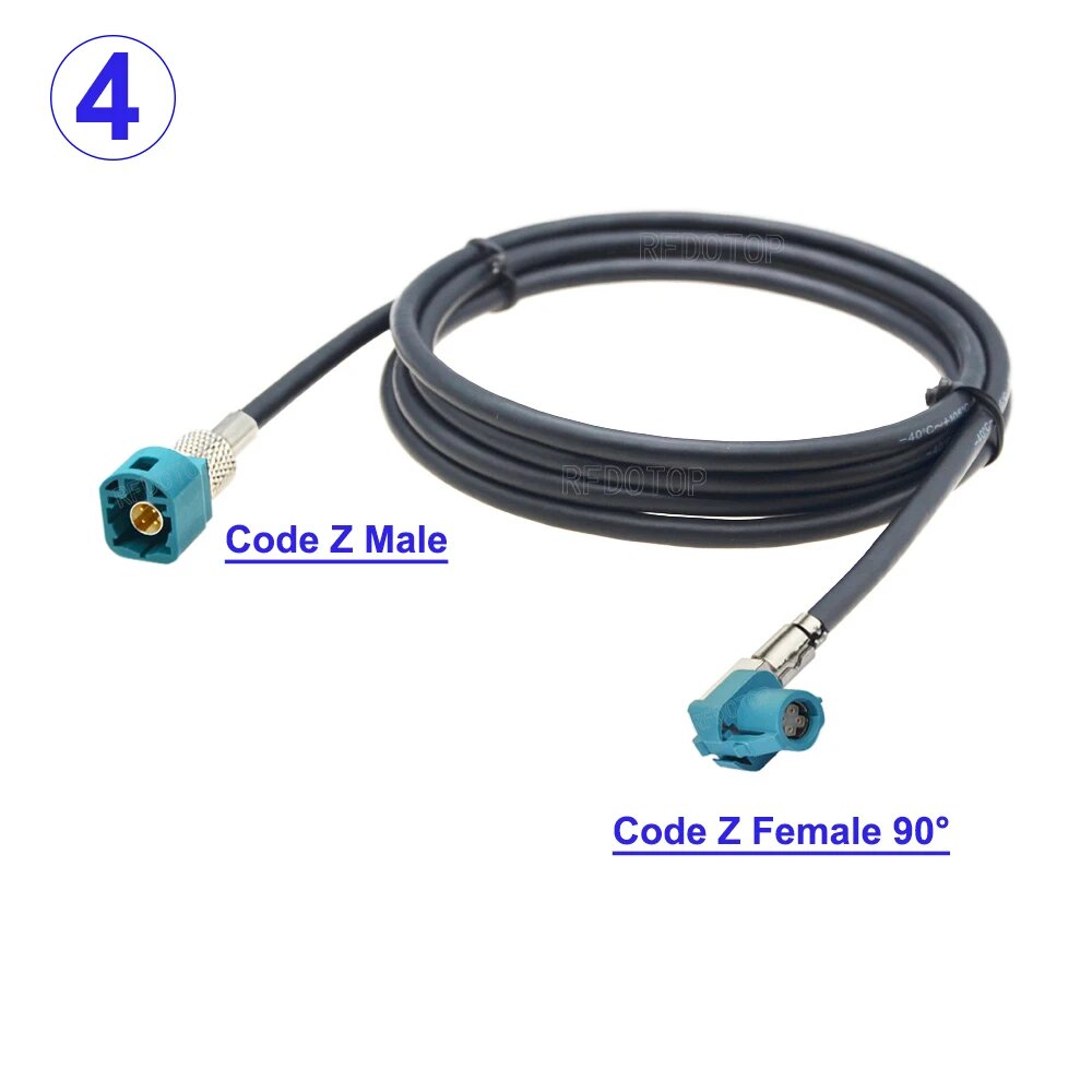 RFDOTOP LVDS кабель Code Z Male-Female 90°, 10M