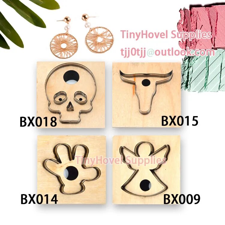 Штамп для вырубки Oxbow Angel Skull, 40mm, BX015