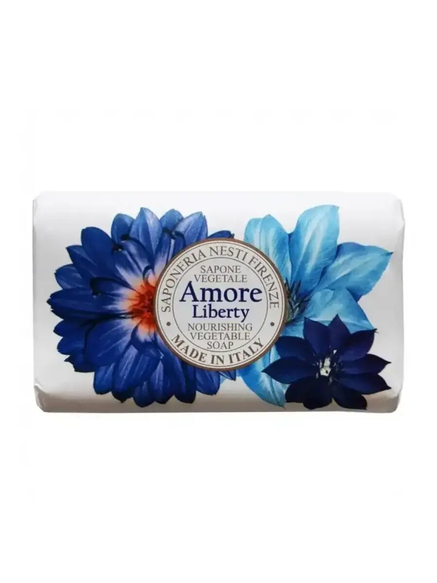 Мыло Nesti Dante Amore Liberty, Свобода, со свежим оттенком ветивера, бергамота и морского цветка, 170 г