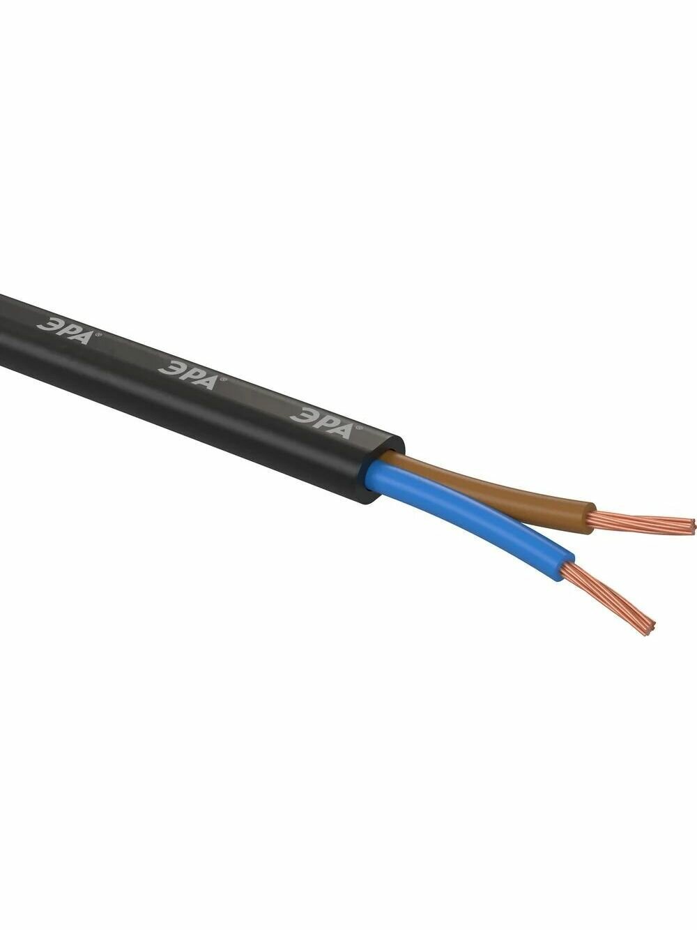 Провод ЭРА ШВВП 2x0,75 мм2, 10м, черный Б0058851