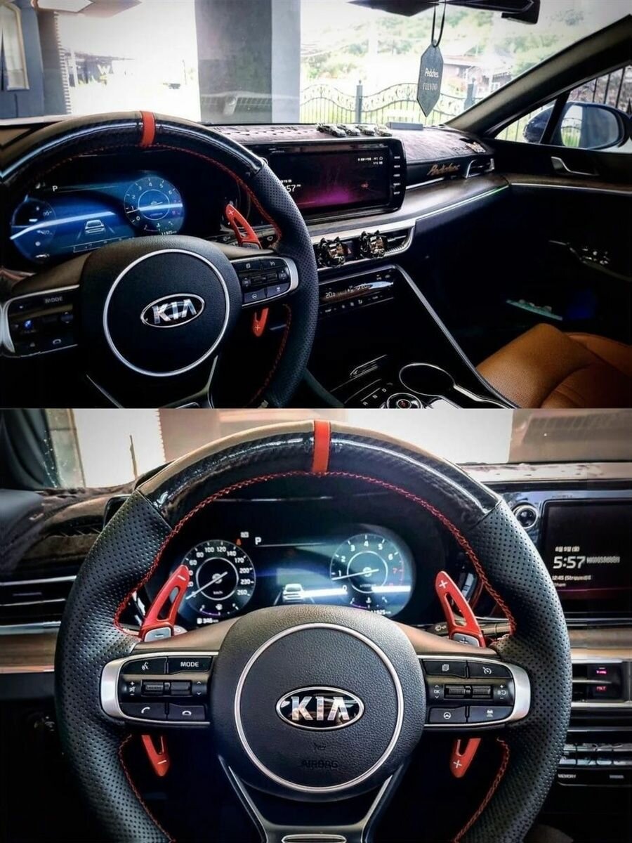 20 Kia K5 K3 Накладки на рулевое колесо (пара)