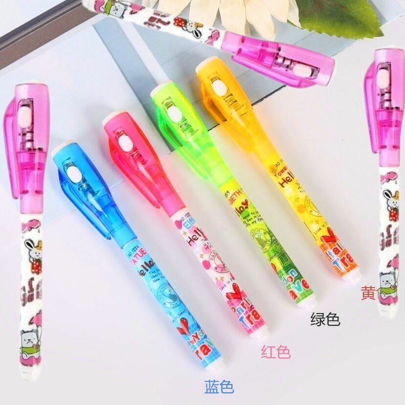 Магическая невидимая ручка для студентов, ручка для заметок с УФ-светом, секретная ручка для письма, светящаяся ручка, невидимый маркер